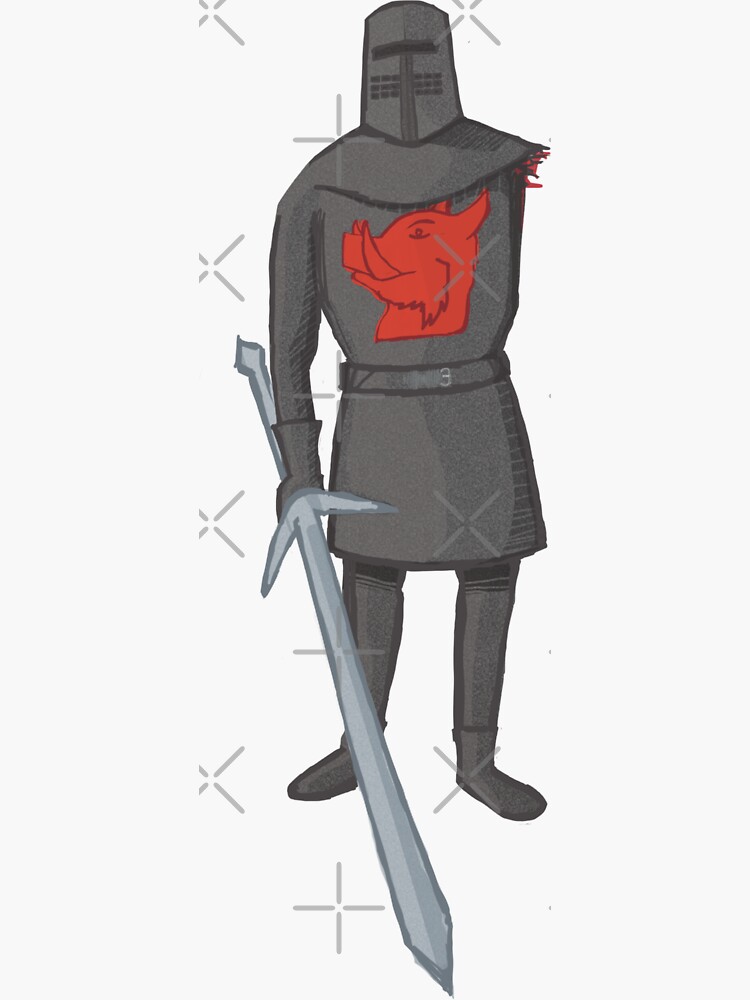 "The black knight " Sticker for Sale by -ink- | Redbubble