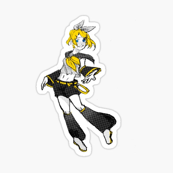 "Floating Vocaloid Kagamine Rin " Sticker for Sale by shopmirai | Redbubble