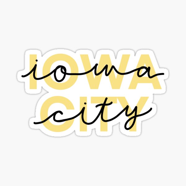 "iowa city" Sticker for Sale by Paige Harken | Redbubble