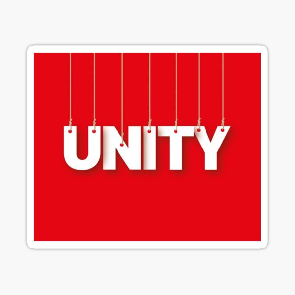 "UNITY" Sticker by TommyTsunami | Redbubble