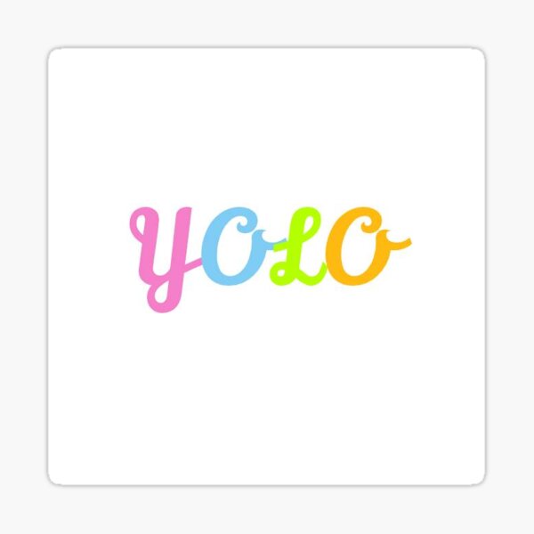 "yolo rainbow sticker" Sticker for Sale by averihidalgo | Redbubble