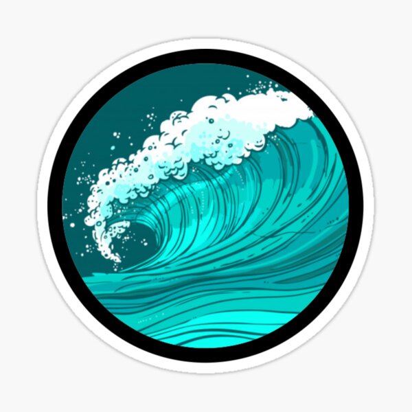 "Waves sticker" Sticker by itz-caitlyn | Redbubble