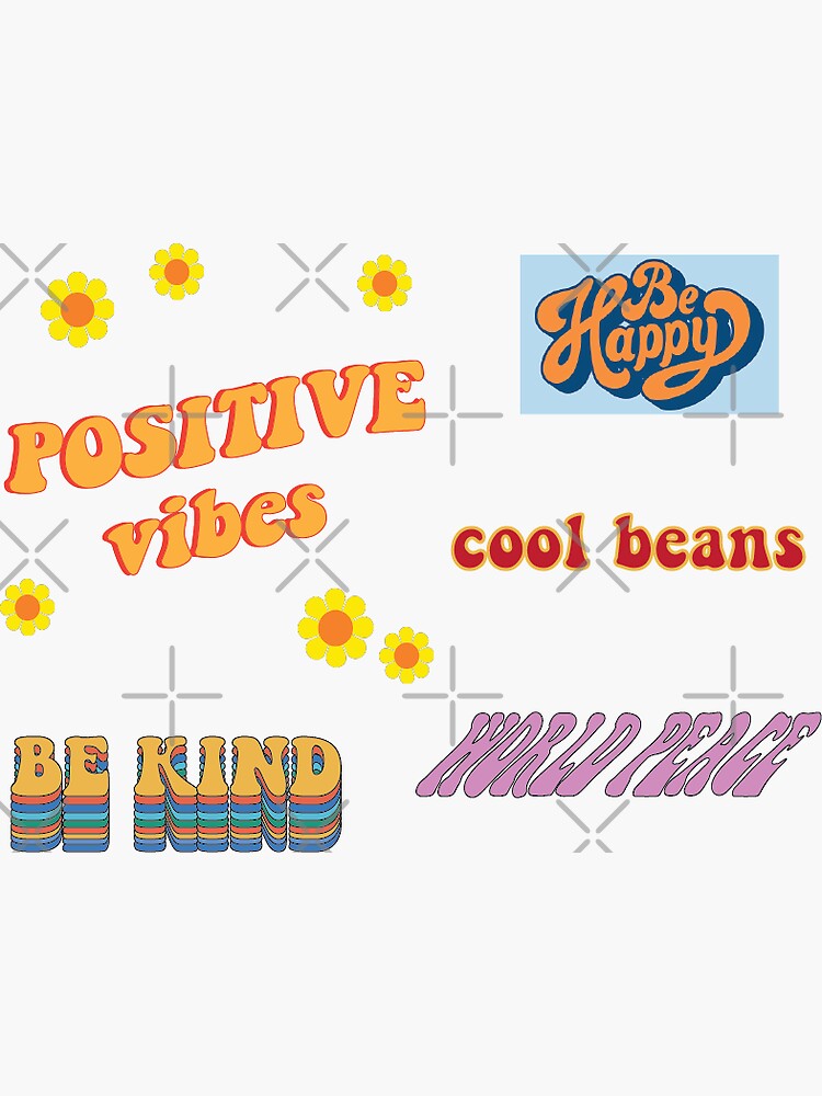 "Groovy Sticker Pack Hippy Hippie Sticker Pack" Sticker for Sale by ...