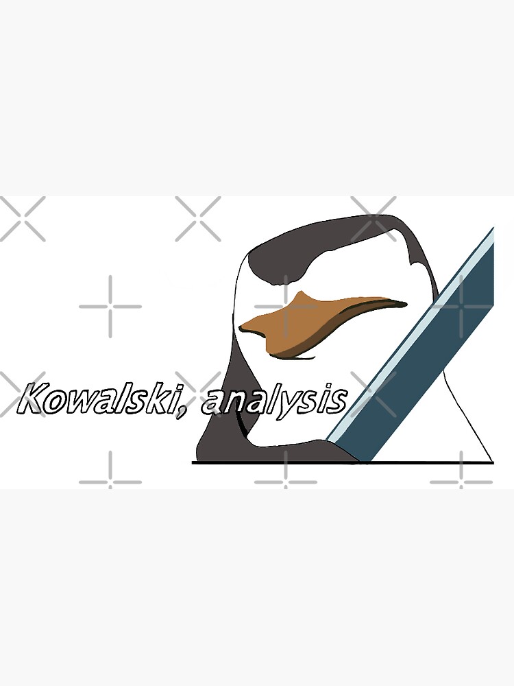 "kowalski, analysis" Sticker for Sale by darkrevelry | Redbubble