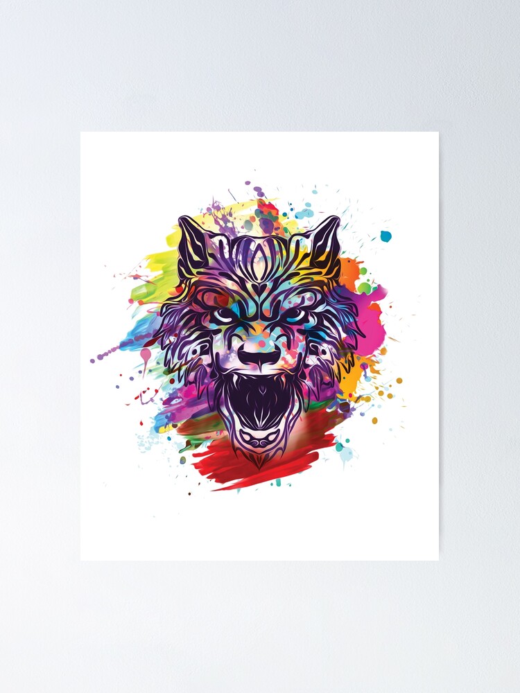 "Graffiti Wolf" Poster by DTBSCorp | Redbubble