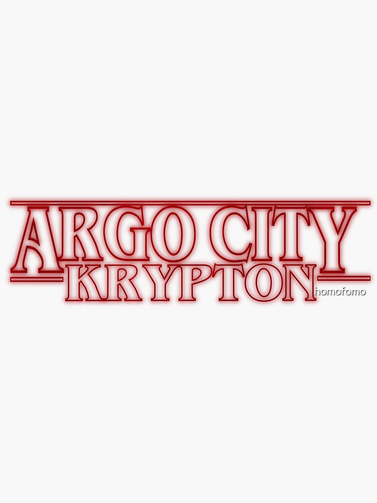 "Argo City, Krypton" Sticker for Sale by homofomo | Redbubble
