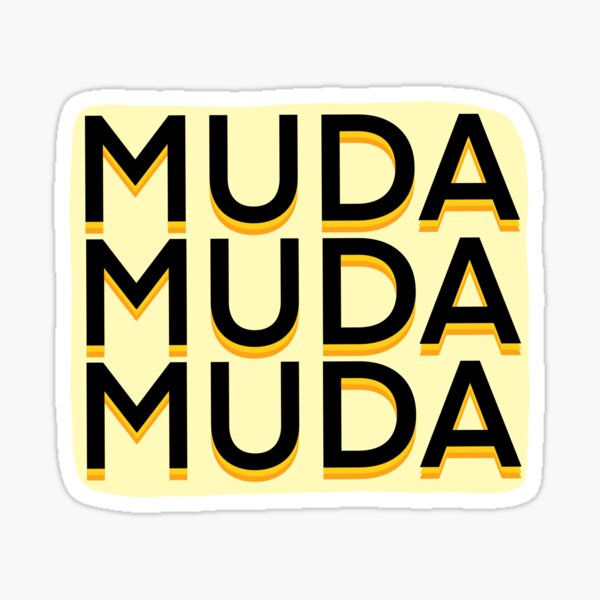 Muda Muda Muda Stickers | Redbubble