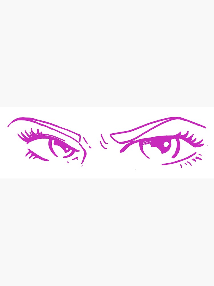 "pink angry eyes" Sticker for Sale by cggtstickers | Redbubble