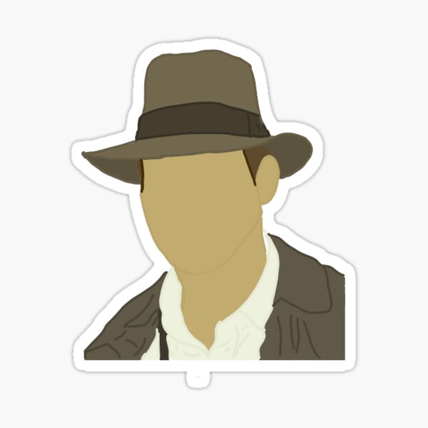 "Indiana Jones Sticker" Sticker by secndbrandd | Redbubble