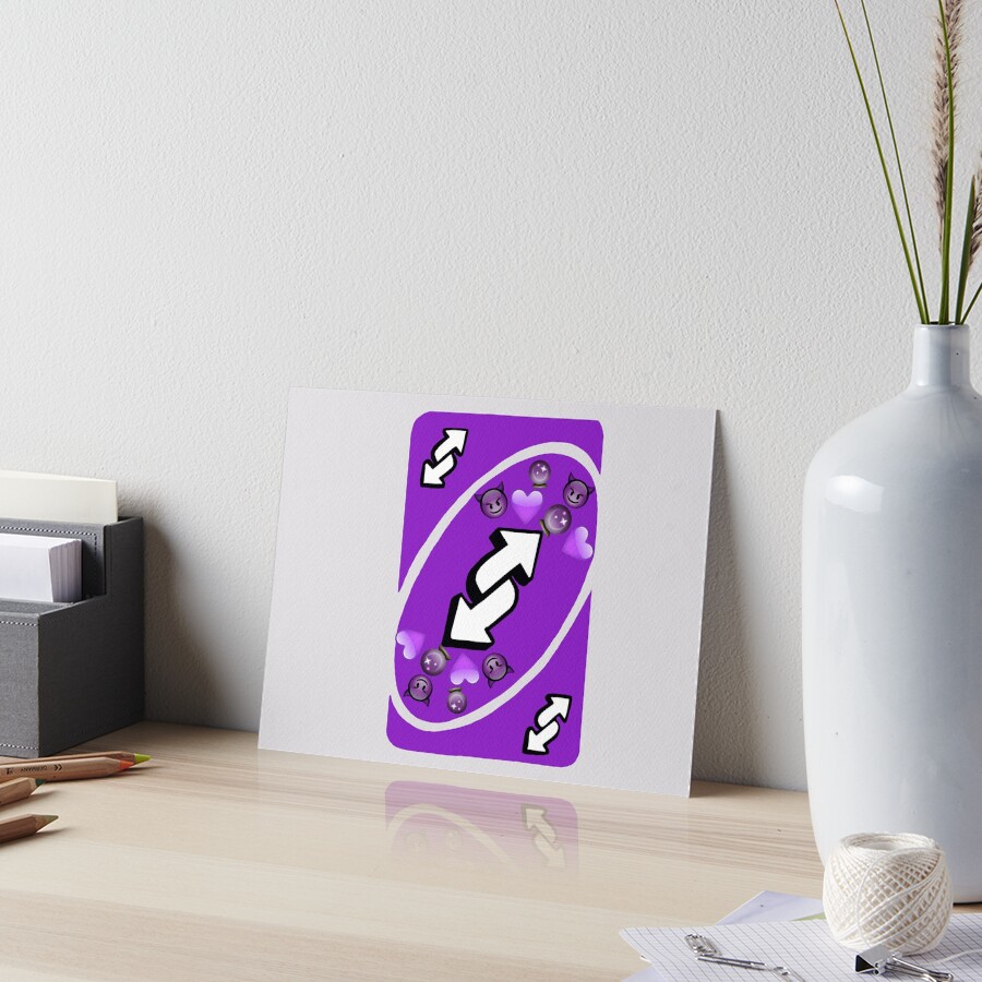 "Purple Uno Reverse Card" Art Board Print for Sale by greys-red12 ...