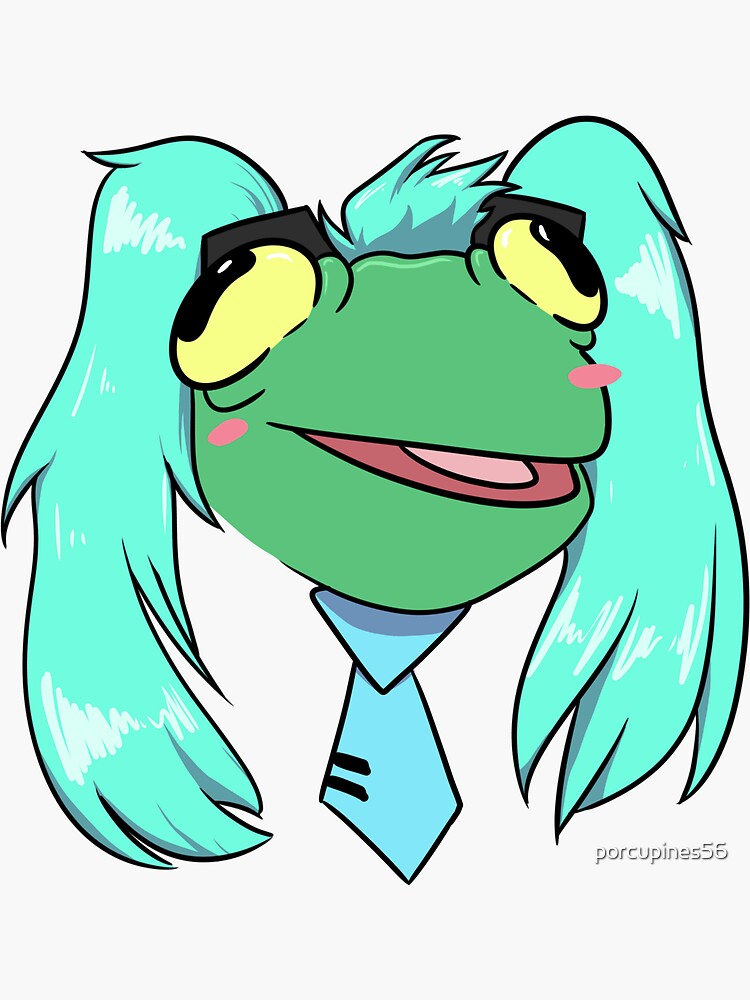 "Miku Frog" Sticker by porcupines56 | Redbubble