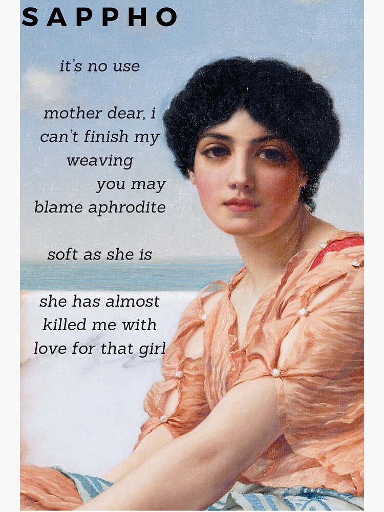 "Sappho quote" Sticker for Sale by ellabycab | Redbubble