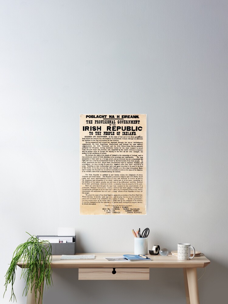 "Irish Proclamation of Independence (High Resolution) " Poster for Sale ...