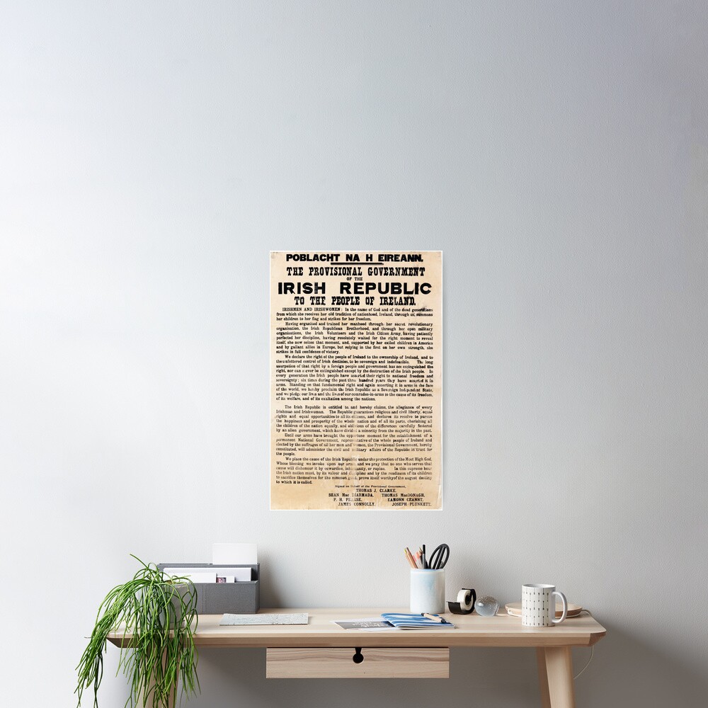 "Irish Proclamation of Independence (High Resolution) " Poster for Sale ...
