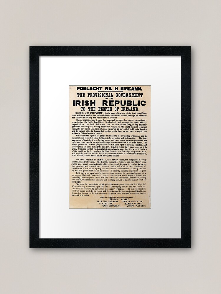 "Irish Proclamation of Independence (High Resolution) " Framed Art ...