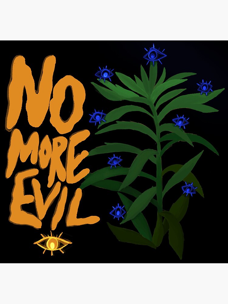 "NO MORE EVIL" Sticker for Sale by arttdiana | Redbubble