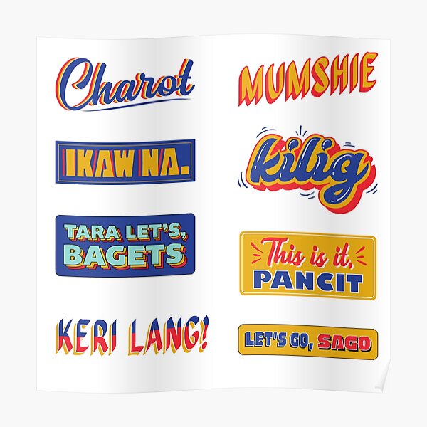 "Filipino hugot lines" Poster by augustprints | Redbubble