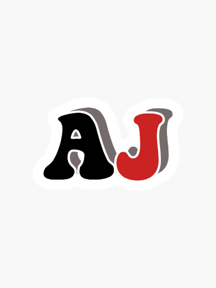 "AJ Custom Sticker" Sticker for Sale by emilyshieldss | Redbubble
