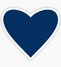 Navy Blue Heart Stickers | Redbubble
