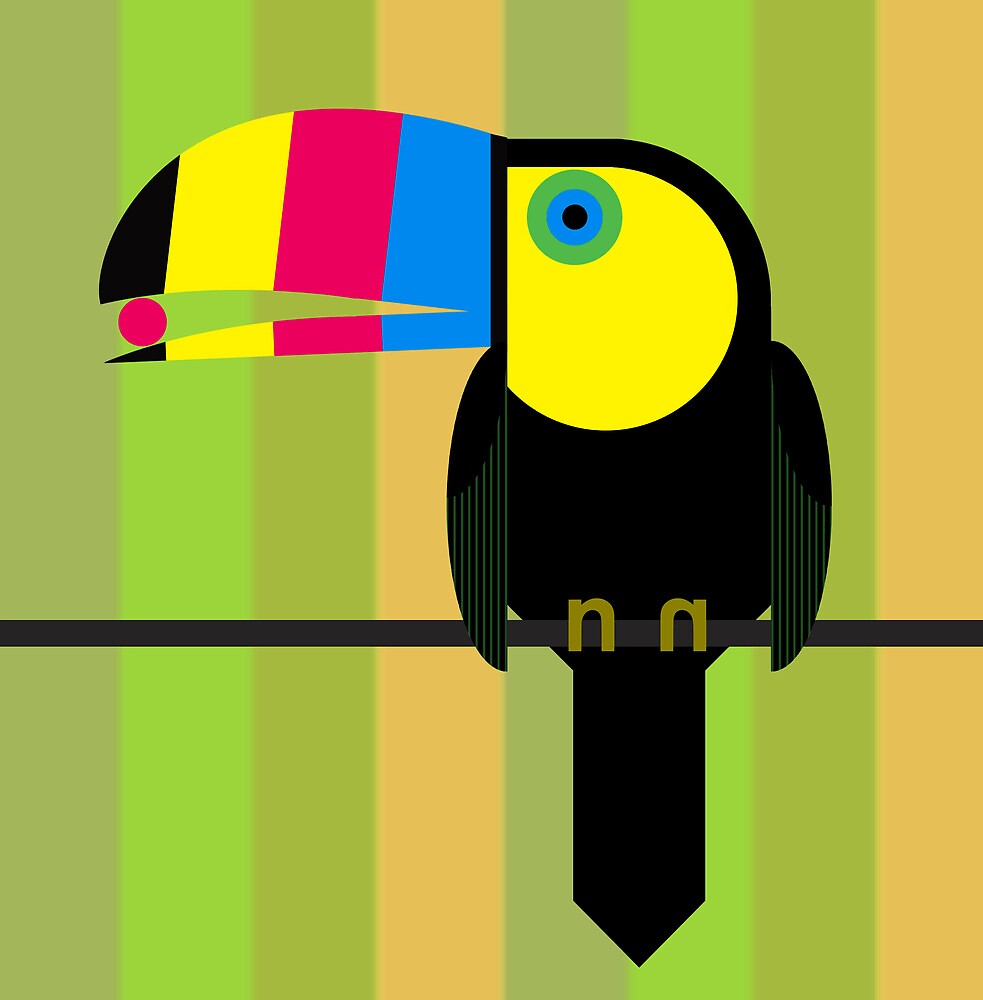 "CMYK Toucan" by Scott Partridge | Redbubble