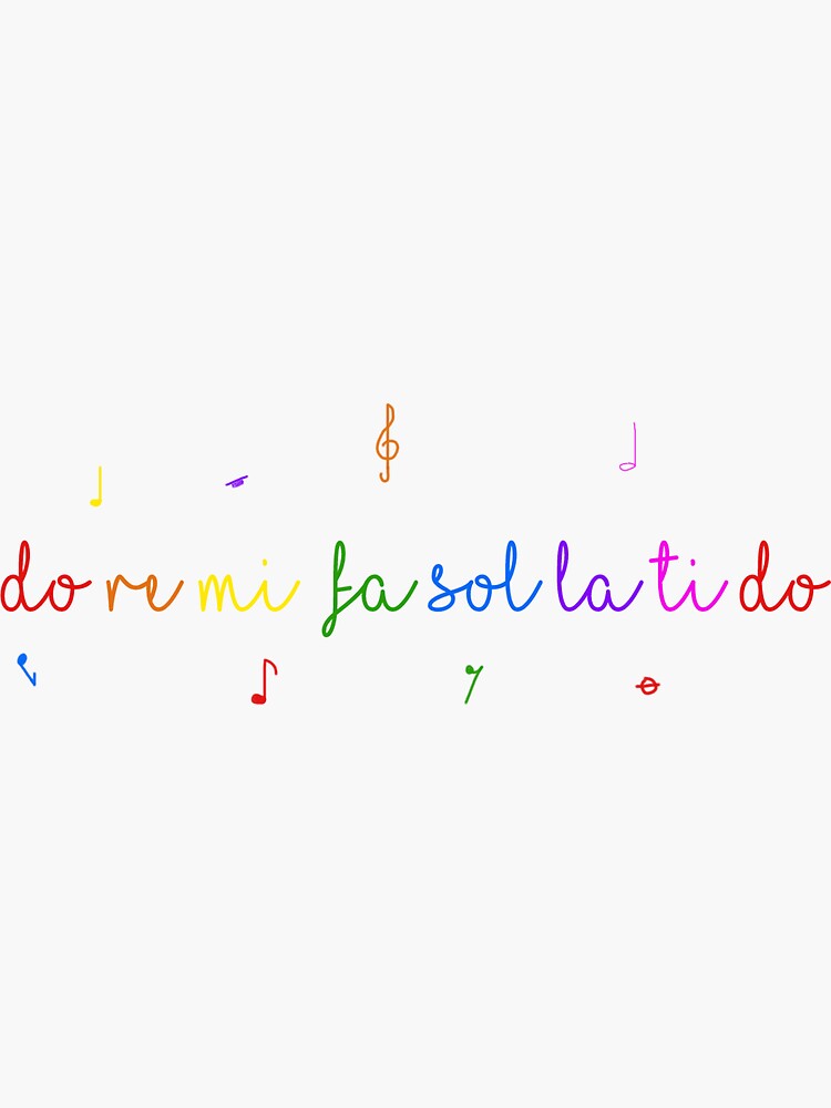 "rainbow solfege " Sticker for Sale by m-gabby | Redbubble