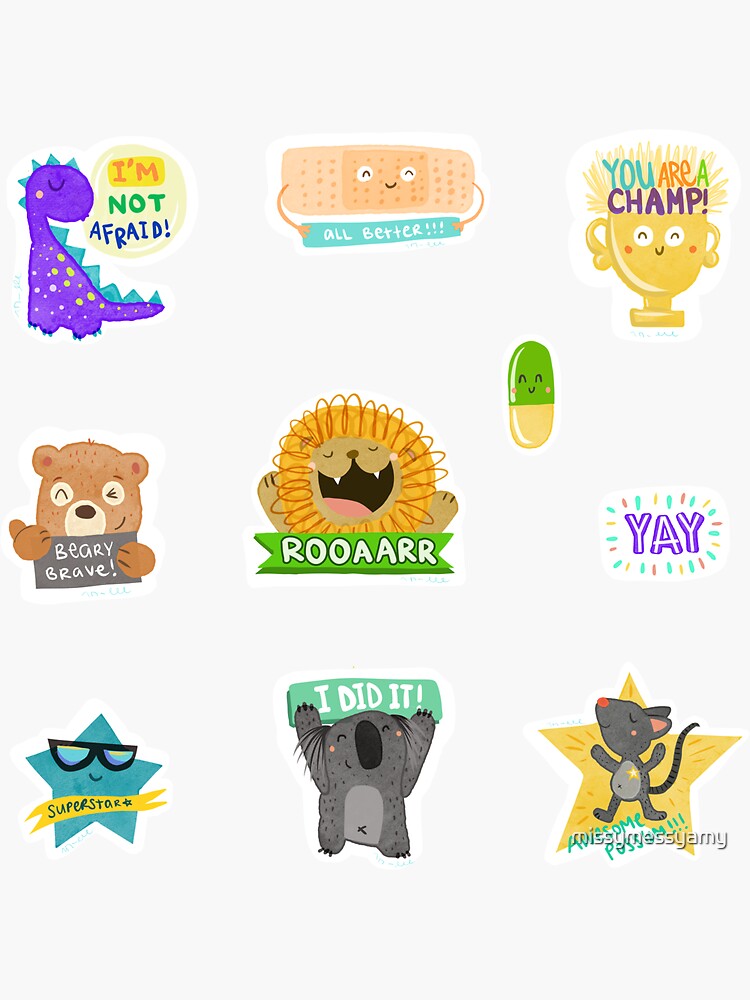 "Bravery Stickers" Sticker for Sale by missymessyamy | Redbubble
