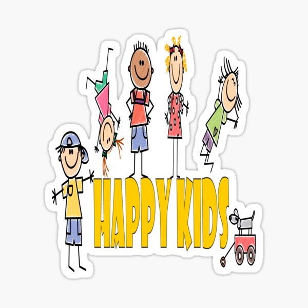 "Happy kids " Sticker by JosephHo | Redbubble