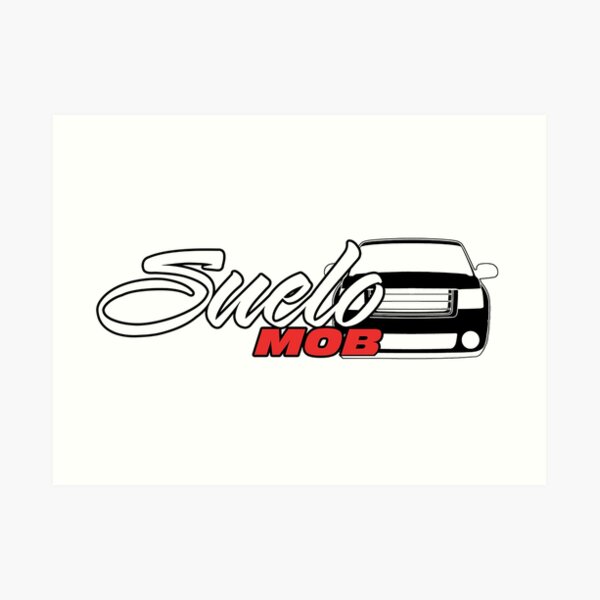"Suelo Mob White & Red Logo" Art Print by Teesigned | Redbubble