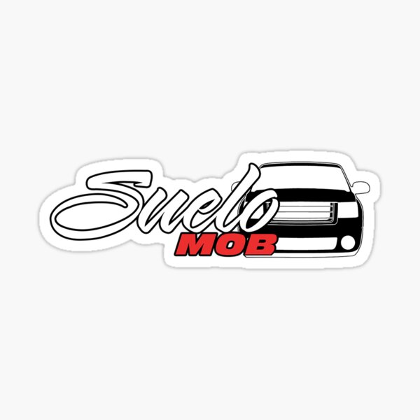 "Suelo Mob White & Red Logo" Sticker for Sale by Teesigned | Redbubble