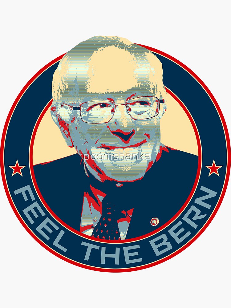 "Bernie Sanders - Feel The Bern" Sticker for Sale by poomshanka | Redbubble