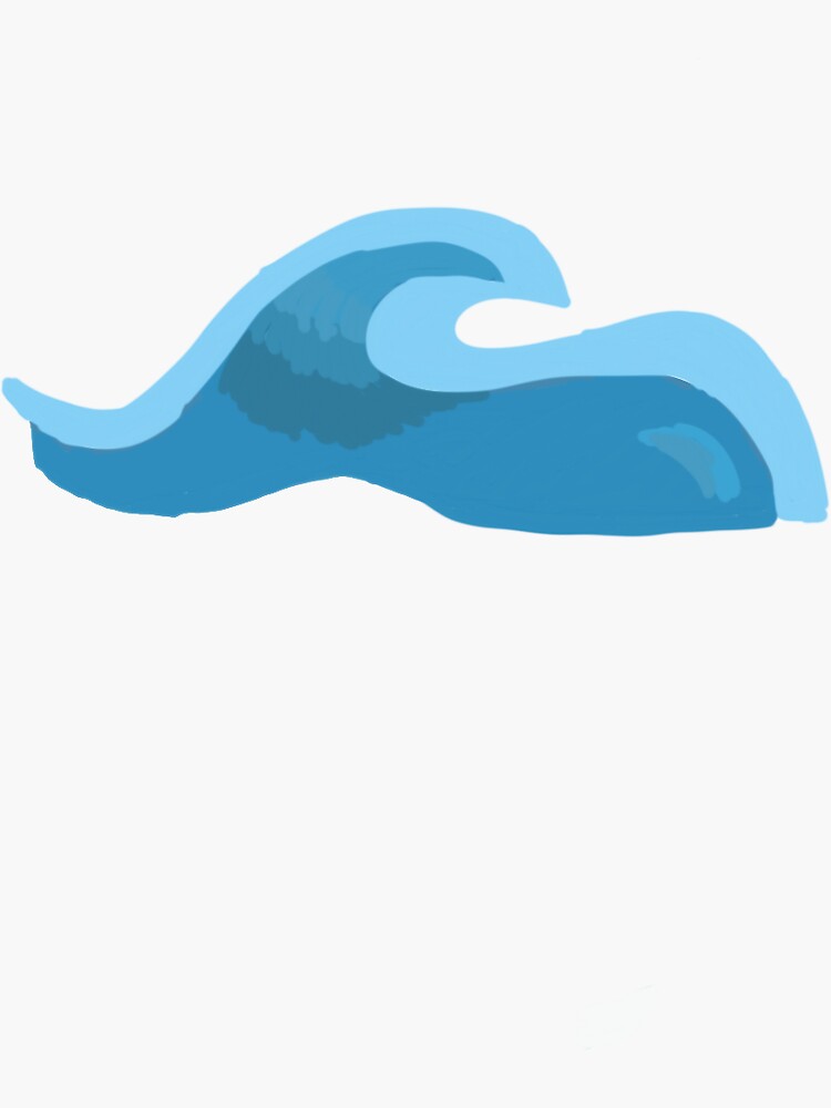 "Cute wave sticker" Sticker by artby3lla | Redbubble