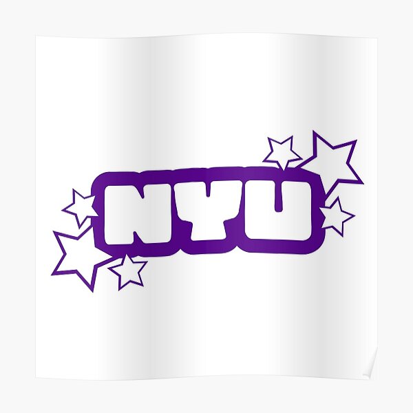 "NYU letters" Poster by dinaac | Redbubble