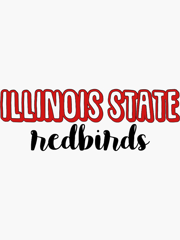 "illinois state redbirds sticker" Sticker for Sale by megangarazin ...