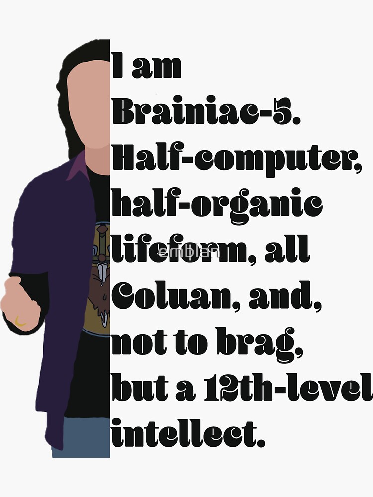 "not to brag, but a 12-th level intellect" Sticker by emblan | Redbubble