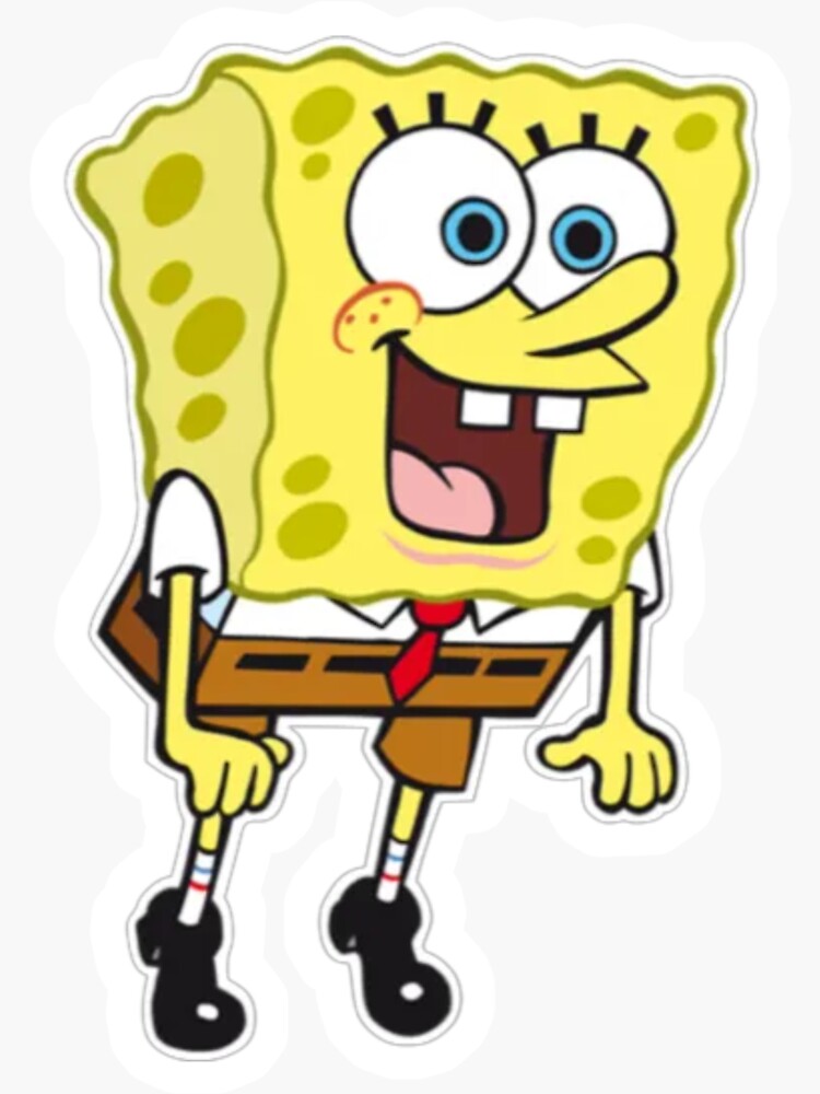 "spongebob squarepants smiling" Sticker for Sale by lydiaperri | Redbubble