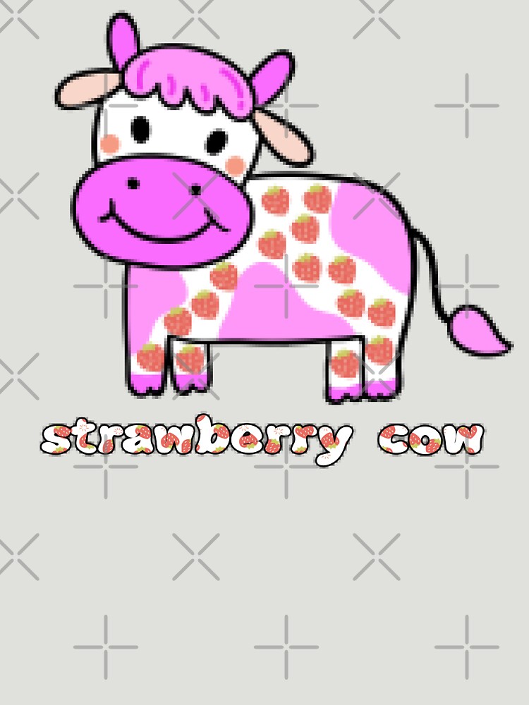 "Pixelated Strawberry Cow" T-shirt by AhsanHafeez | Redbubble