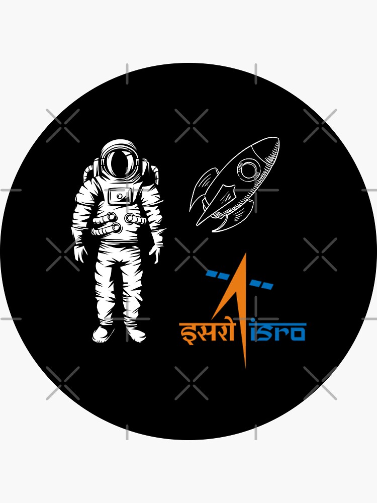 "ISRO Astronaut Space Shuttle in Stars" Sticker for Sale by vishal100ni ...