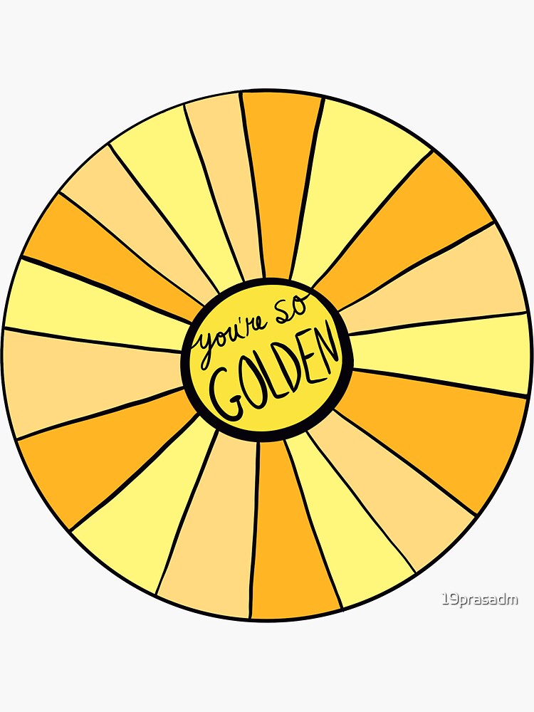 "Golden Harry Styles" Sticker for Sale by 19prasadm | Redbubble