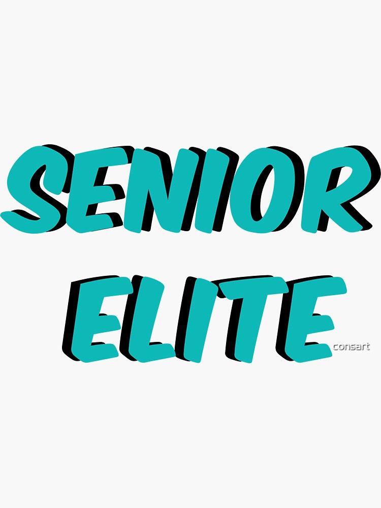 "Senior Elite" Sticker by consart | Redbubble