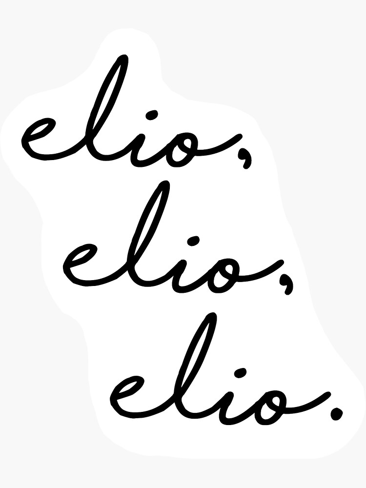 "Elio Call Me By Your Name Sticker" Sticker for Sale by livprovo ...