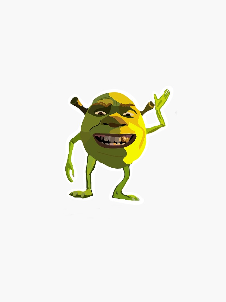 "Shrek Wazowski" Sticker by savgrey | Redbubble