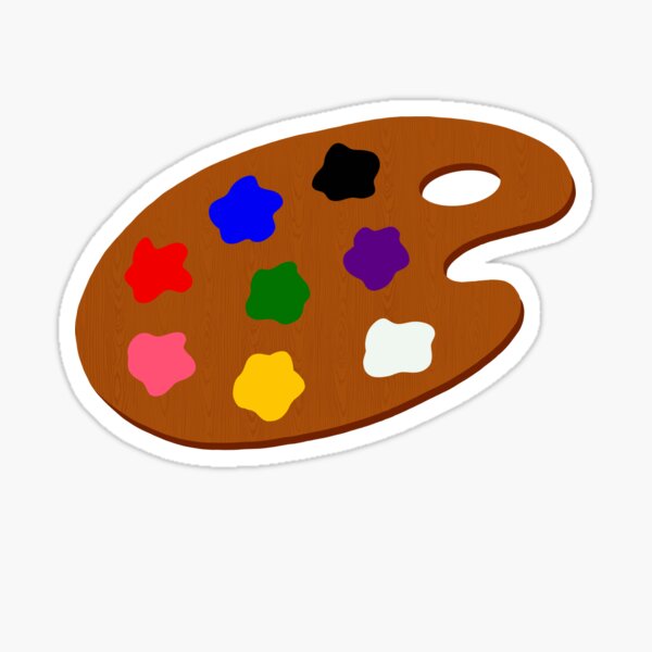 "Artist's Paint Palette " Sticker for Sale by SiriChandanaArt | Redbubble