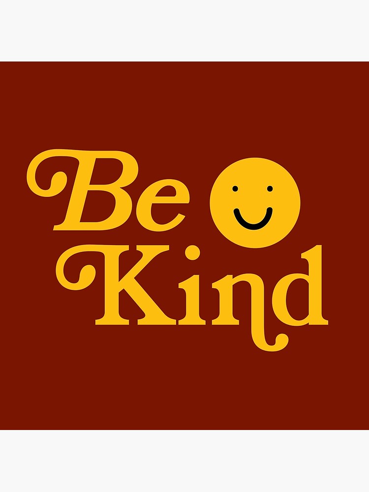"retro 70s be kind + smiley face" Art Print for Sale by erinerout ...
