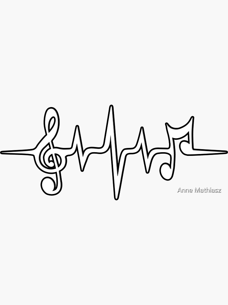 "Music Pulse, Notes, Clef, Frequency, Wave, Sound, Dance" Sticker by ...