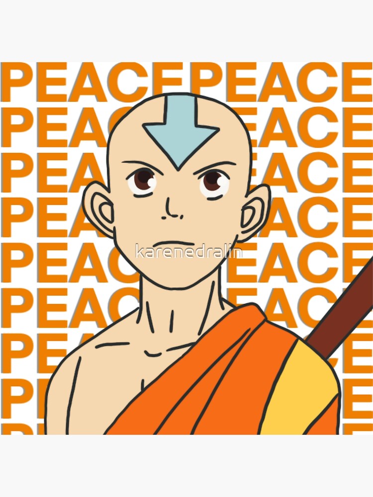 "Avatar Aang's Peace" Poster by karenedralin | Redbubble