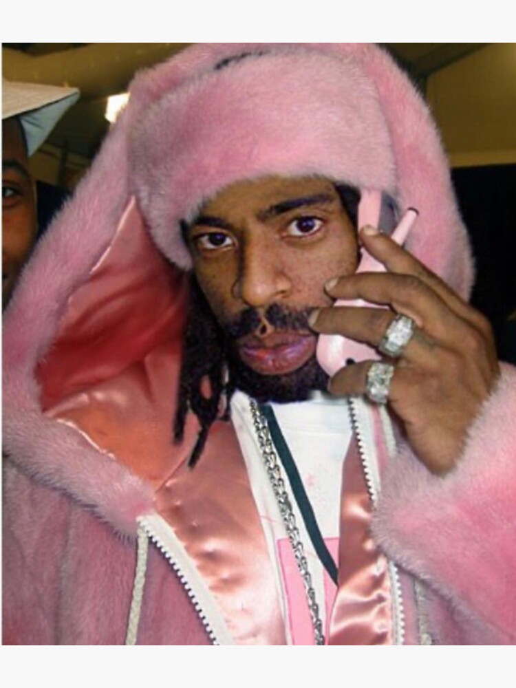 "Mac Dre in pink" Sticker for Sale by tteakell | Redbubble