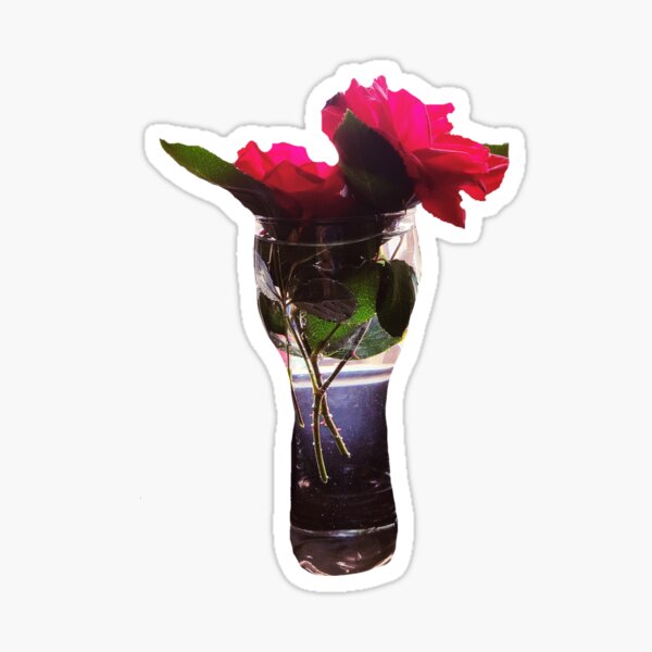"Flower in vase" Sticker for Sale by Sitasmaadhikari | Redbubble