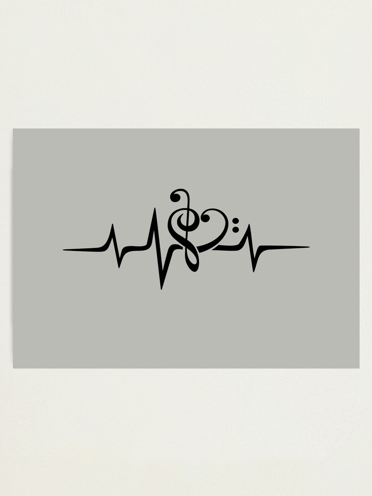 "MUSIC HEART PULSE, Love, Music, Bass Clef, Treble Clef, Classic, Dance ...