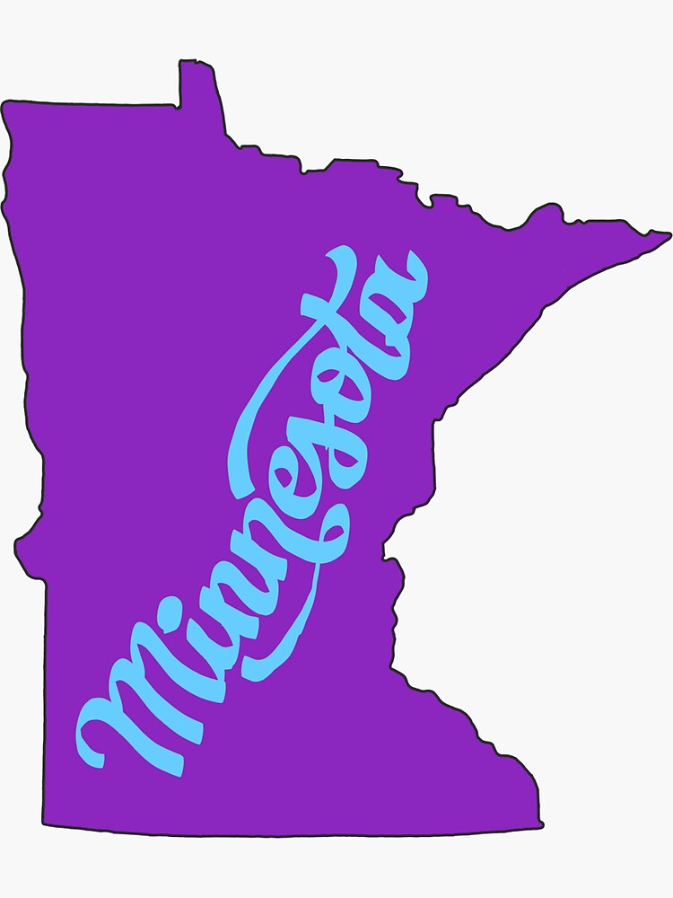 "Cursive Minnesota with state outline" Sticker for Sale by Kreeper4eyez ...
