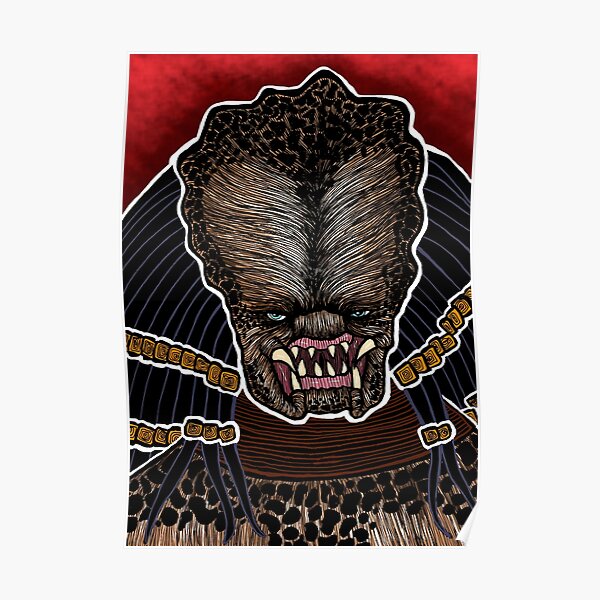 "The Predator Doodle" Poster by JezFez | Redbubble